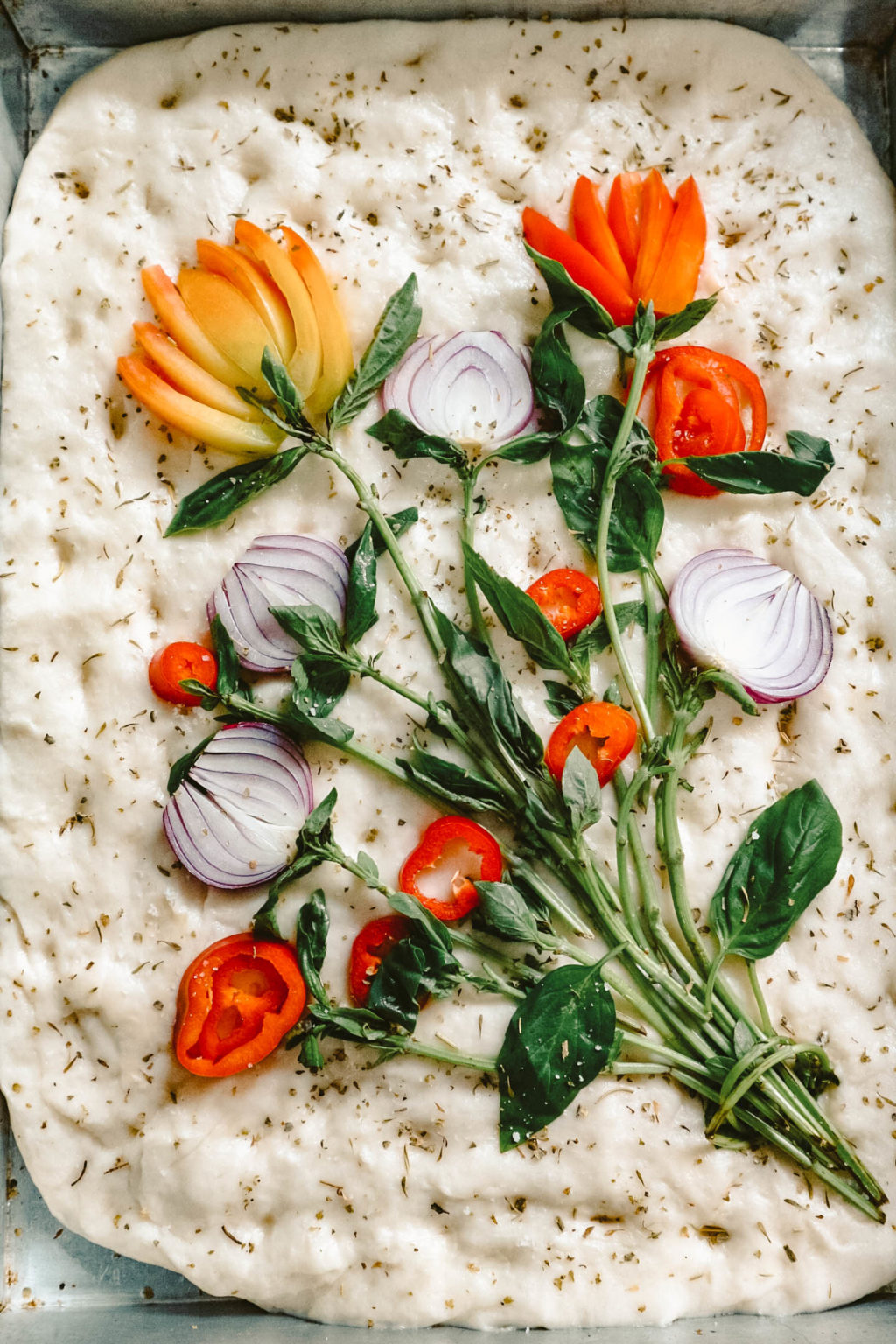 Floral Focaccia Bread | New Gen Baker